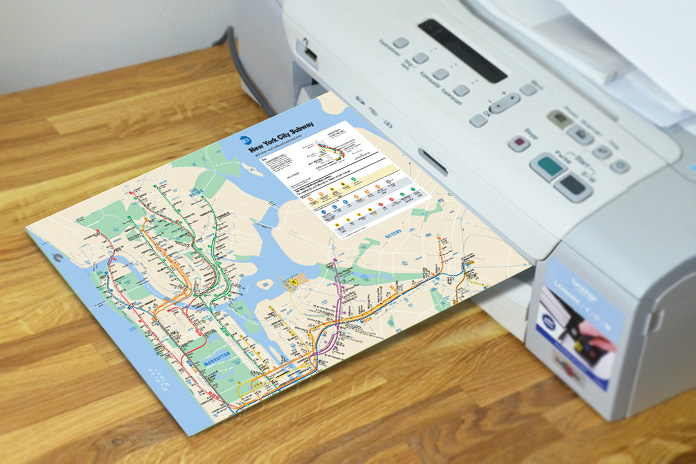 Buy The Genuine Printed New York Subway Map: Available in Large Print